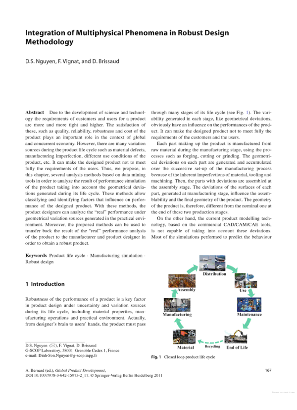 (PDF) Integration of multiphysical phenomena in robust design methodology