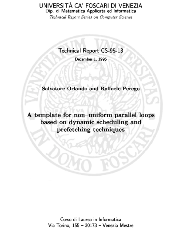 Pdf A Template For Non Uniform Parallel Loops Based On Dynamic Scheduling And Prefetching 0593