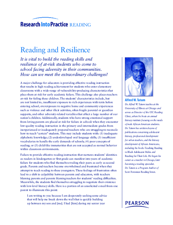 (PDF) Reading and Resilience