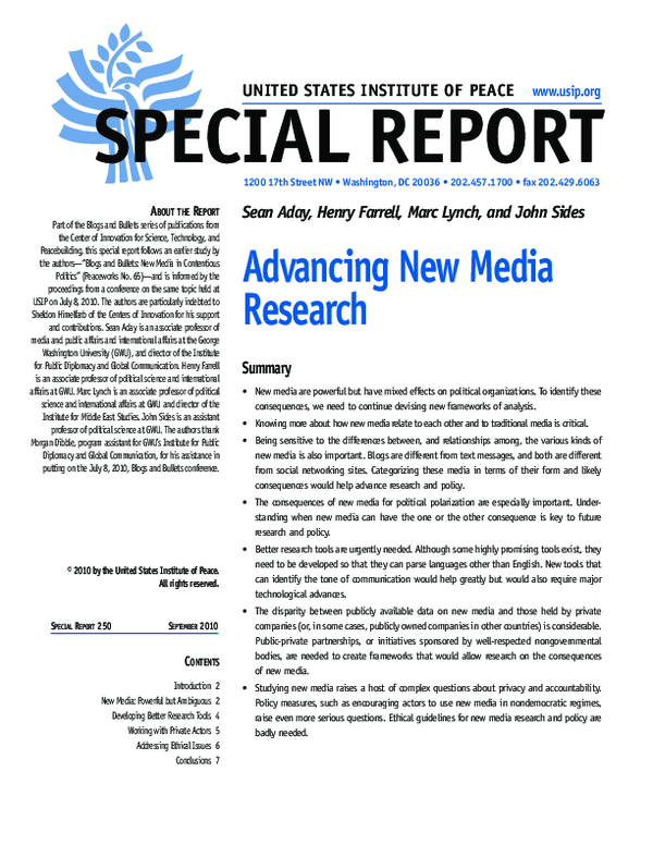 (PDF) Advancing New Media Research