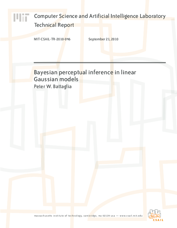 (PDF) Bayesian perceptual inference in linear Gaussian models