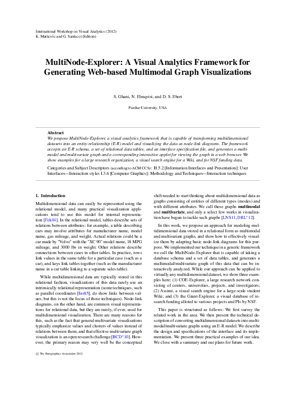 Pdf Multinode Explorer A Visual Analytics Framework For Generating Web Based Multimodal Graph