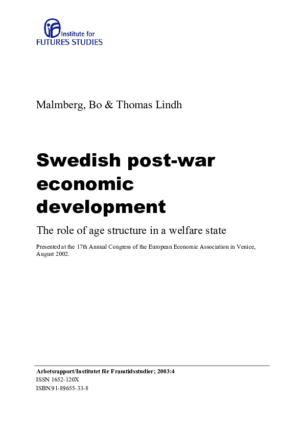 (PDF) Swedish post-war economic development