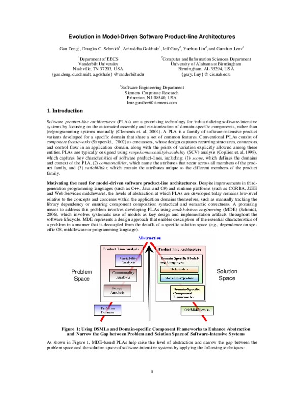 (PDF) Evolution in model-driven software product-line architectures