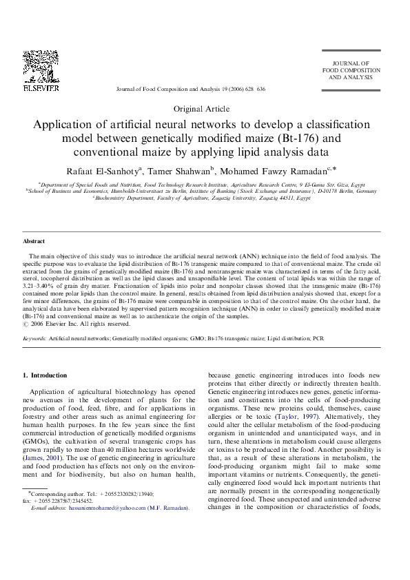 (PDF) Application of artificial neural networks to develop a classification model between ...