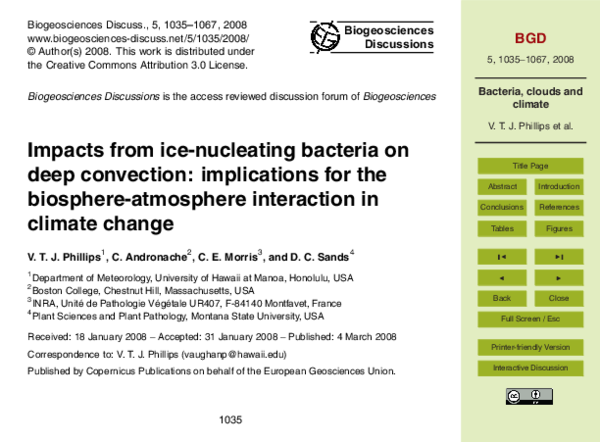 (PDF) Impacts from ice-nucleating bacteria on deep convection ...