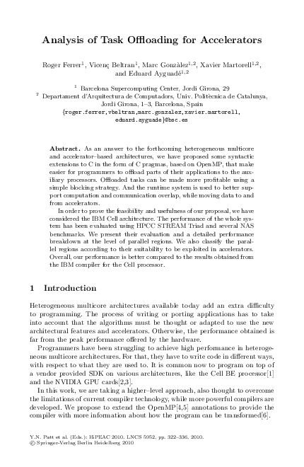 (PDF) Analysis of task offloading for accelerators
