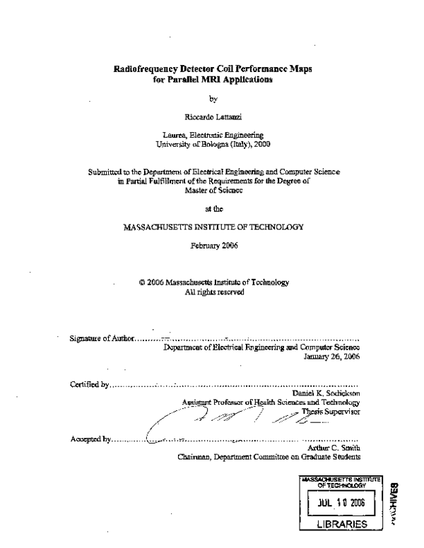 (PDF) Radiofrequency detector coil performance maps for parallel MRI applications