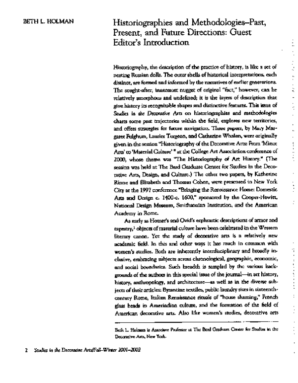 (PDF) Historiographies and Methodologies - Past, Present, and Future ...