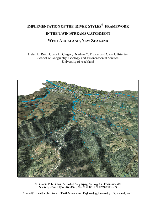 (PDF) Implementation of the River Styles Â® Framework in the Twin ...