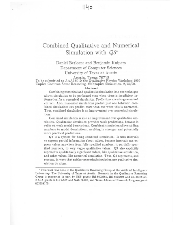 (PDF) Combined Qualitative and Numerical Simulation withQ3'
