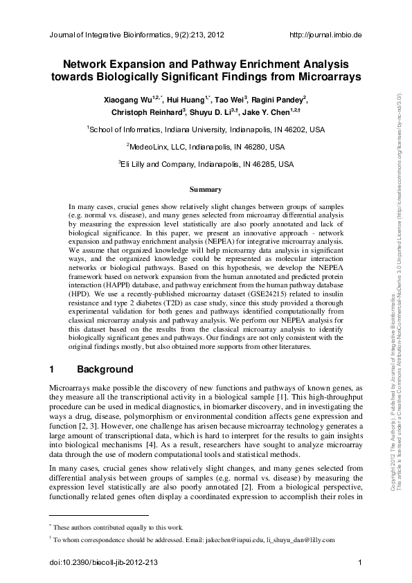 (PDF) Network Expansion and Pathway Enrichment Analysis towards Biologically Significant ...