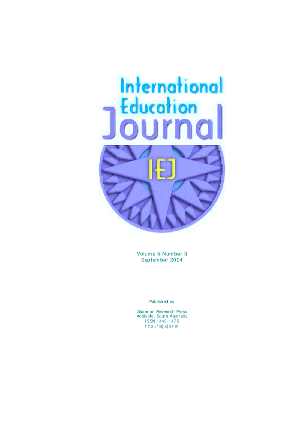 (PDF) International Education Journal Vol 5, No 3, 2004 i