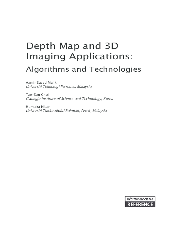 (PDF) Three-Dimensional Scene Reconstruction: A Review of Approaches