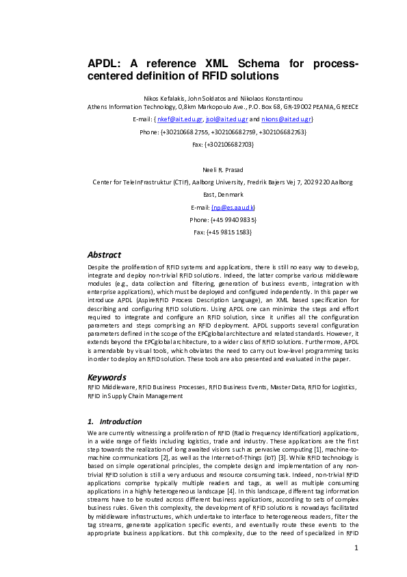 (PDF) APDL: A Reference XML Schema for Process-centered Definition of ...