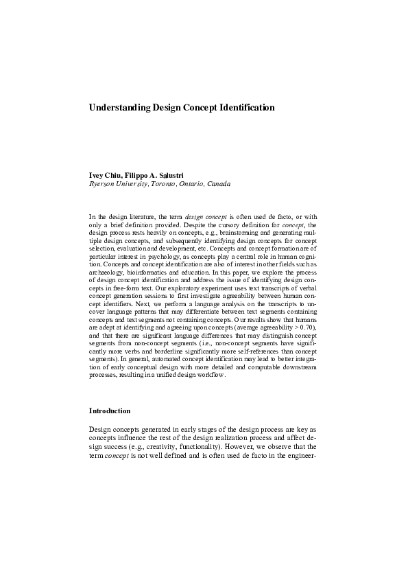 (PDF) Understanding the Design Concept Identification Process