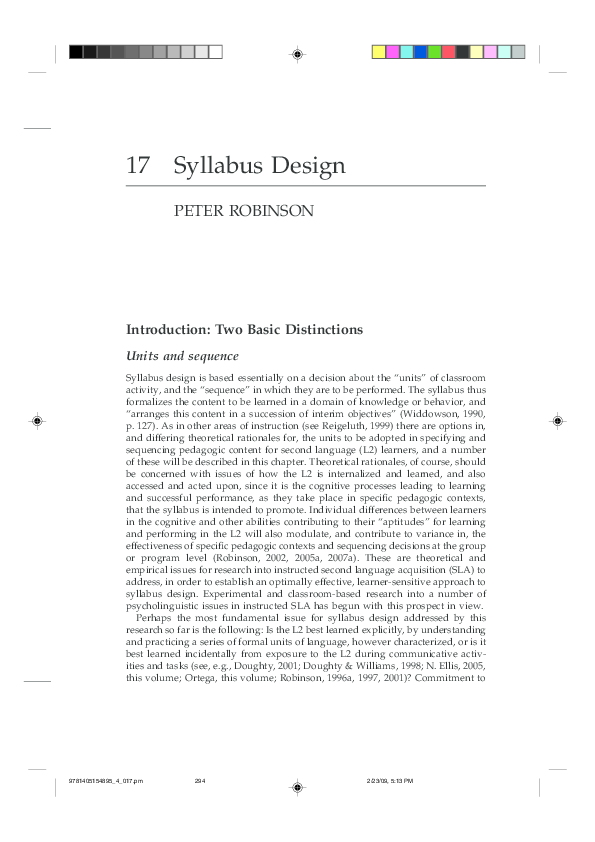(PDF) Three approaches to task‐based syllabus design | Natthika ...