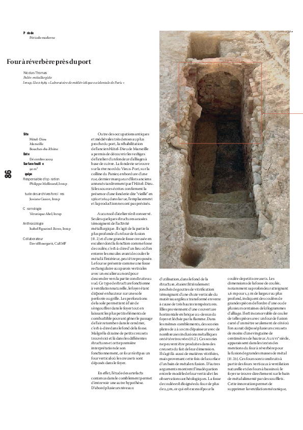 (PDF) Nicolas Thomas, Marseille : un four à réverbère près du port