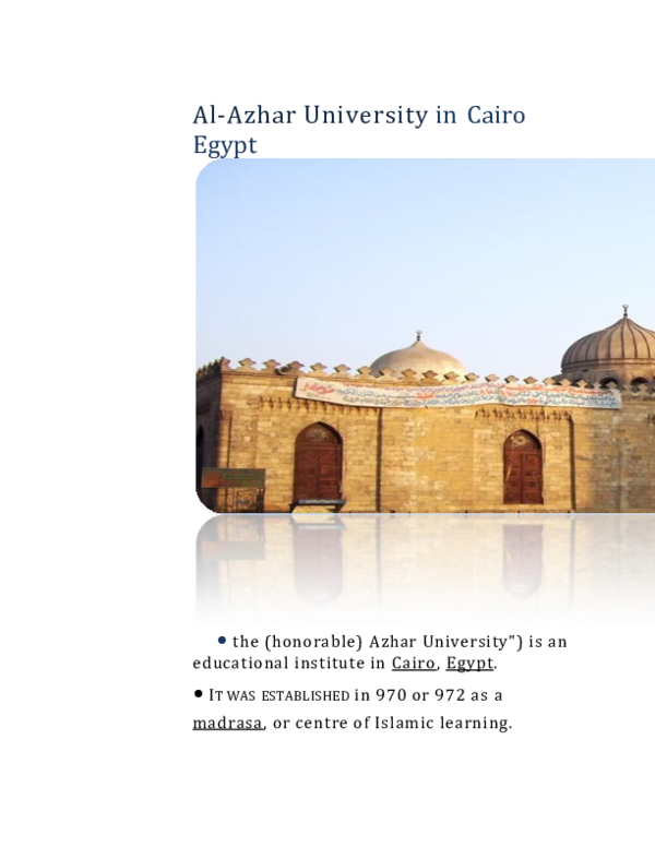 (DOC) Al-Azhar Universiy Cairo Egypt (My Research Paper)