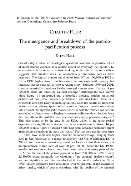 (PDF) The emergence and breakdown of the pseudo-pacification process ...