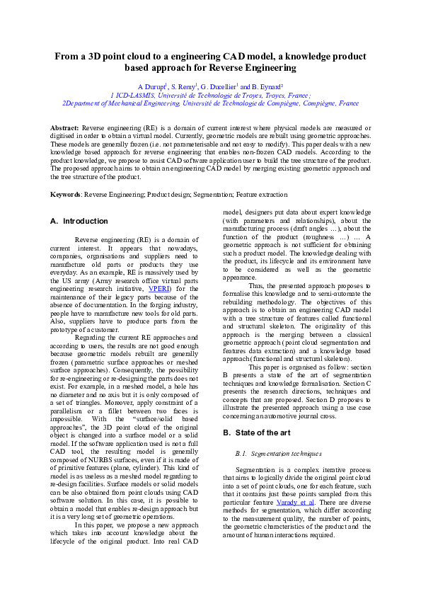 (PDF) From a 3D point cloud to an engineering CAD model: a knowledge ...