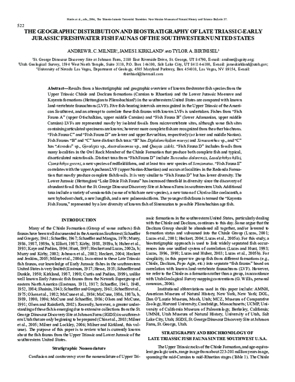 (PDF) The geographic distribution and biostratigraphy of Late Triassic ...