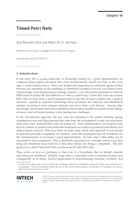 (PDF) Timed Petri Nets