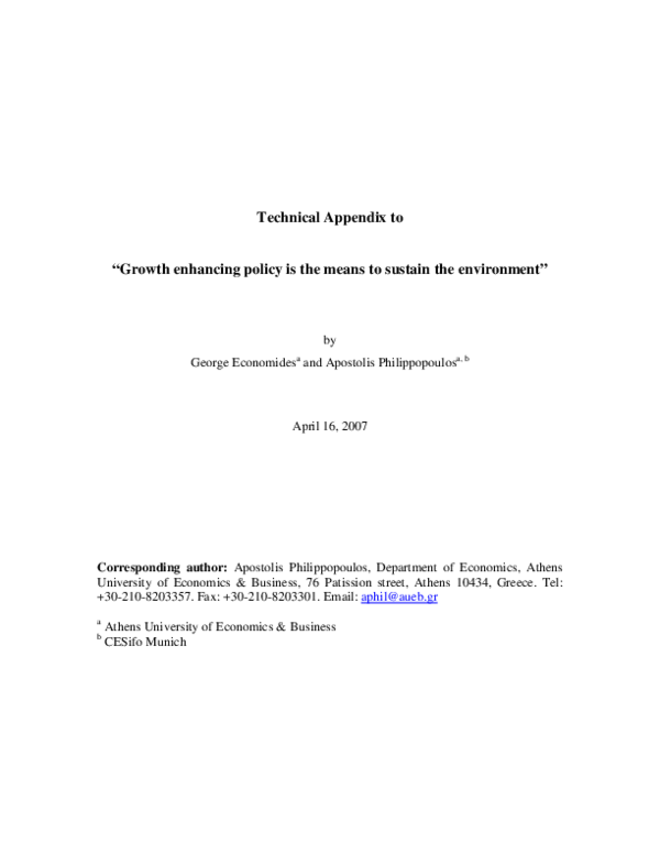 (PDF) Technical Appendix to
