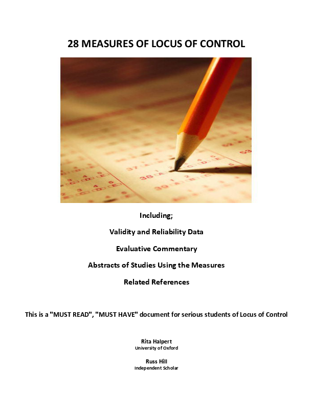 (PDF) Economic Locus of Control Scale