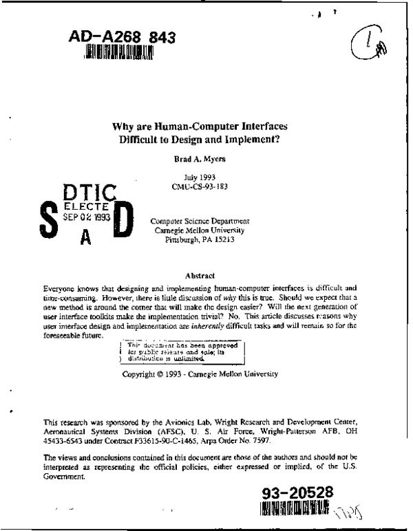 (PDF) Why are human-computer interfaces difficult to design and implement