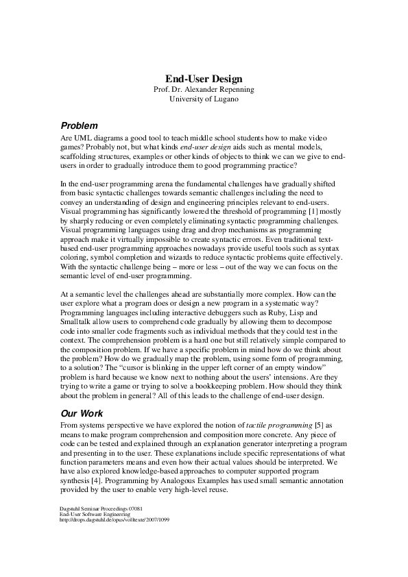 (PDF) End-User Design