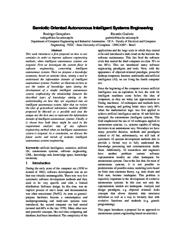 (PDF) Semiotic-Oriented Autonomous Intelligent Systems Engineering