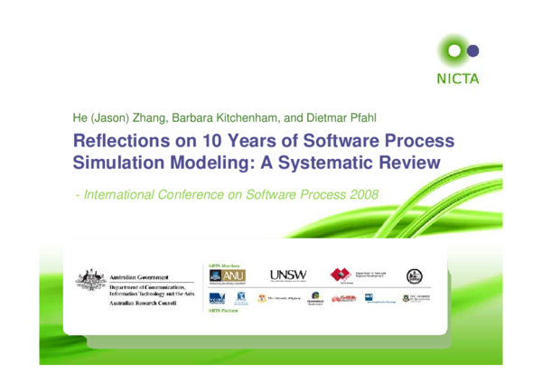 (PDF) Reflections on 10 years of software process simulation modeling: a systematic review