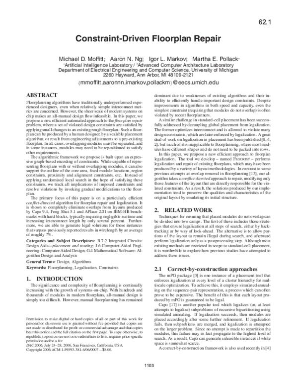 (PDF) Constraint-driven floorplan repair