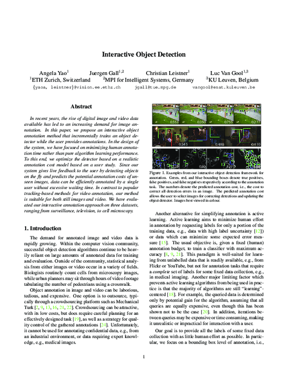 (PDF) Interactive object detection