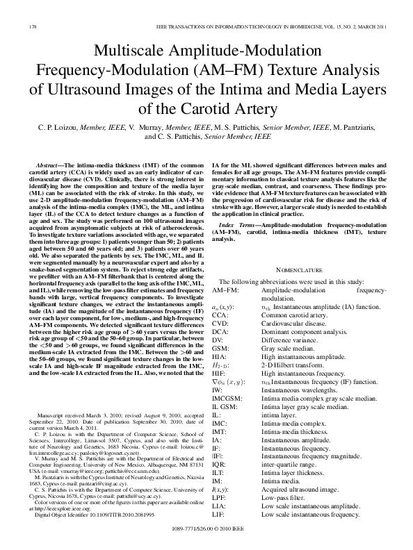 Pdf Multiscale Amplitude Modulation Frequency Modulation Am Fm Texture Analysis Of