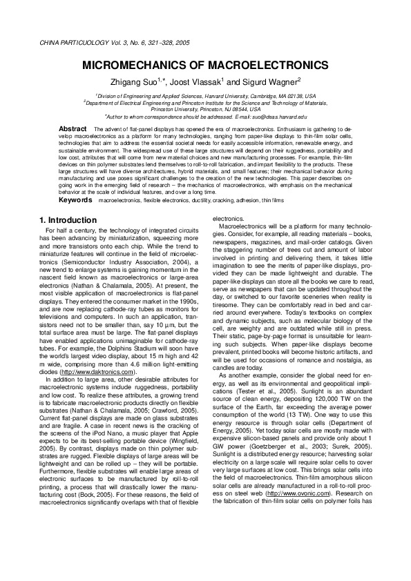 (PDF) Micromechanics of macroelectronics