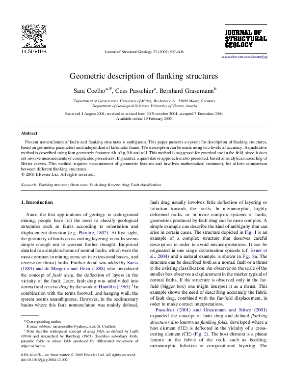(PDF) Geometric description of flanking structures