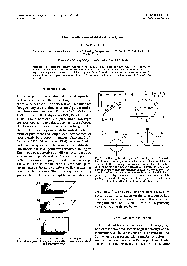 (PDF) The classification of dilatant flow types