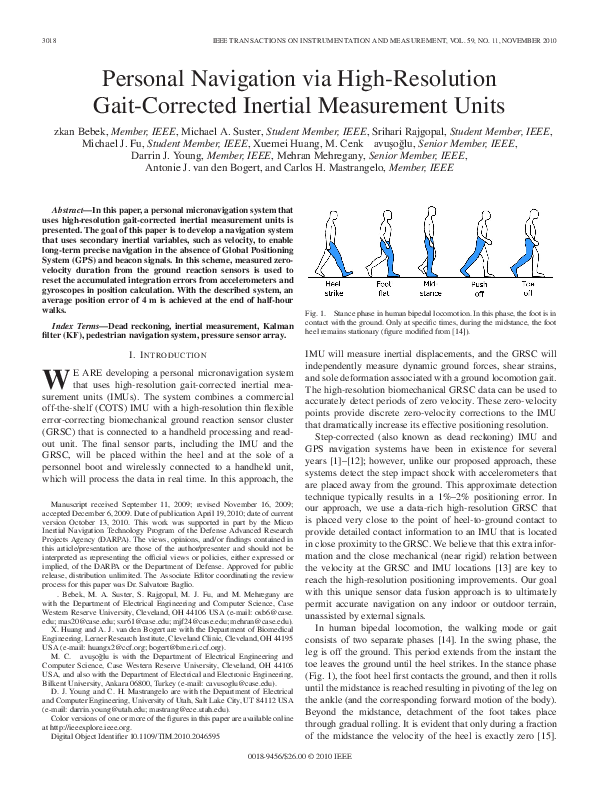 (PDF) Personal navigation via high-resolution gait-corrected inertial measurement units
