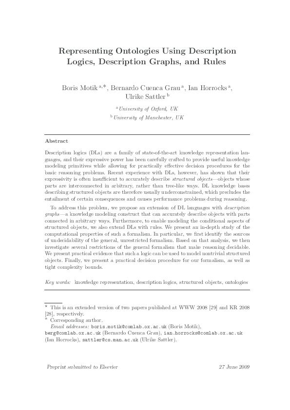 (PDF) Representing ontologies using description logics, description ...