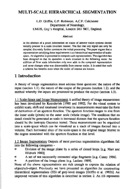 (PDF) Multi-scale hierarchical segmentation