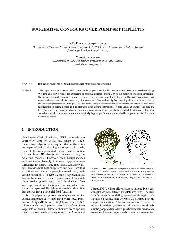 (PDF) Suggestive contours over point-set implicits