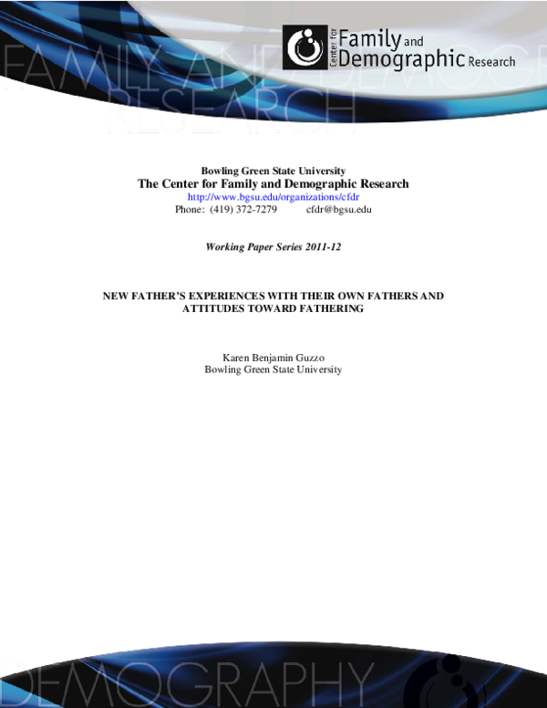 (PDF) New Fathers' Experiences with Their Own Fathers and Attitudes ...