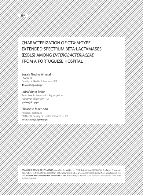 (PDF) Characterization of ctx-m-type extended-spectrum beta-lactamases ...