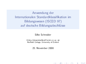 (PDF) Anwendung der Internationalen Standardklassifikation im ...