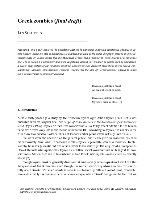 (PDF) Greek zombies (final draft)