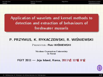 (PDF) Application of wavelets and kernel methods to detection and extraction of behaviours of ...