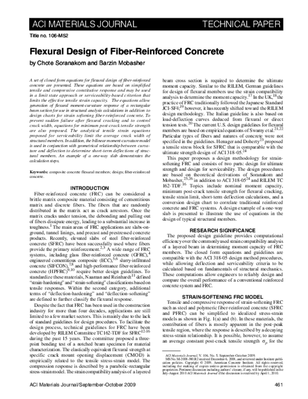 (PDF) Flexural design of fiber-reinforced concrete