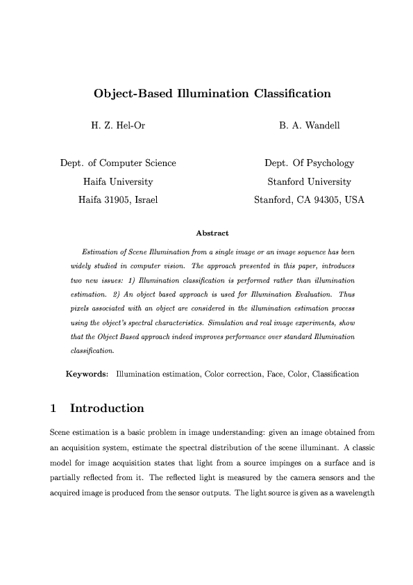 (PDF) Object-based illumination classification